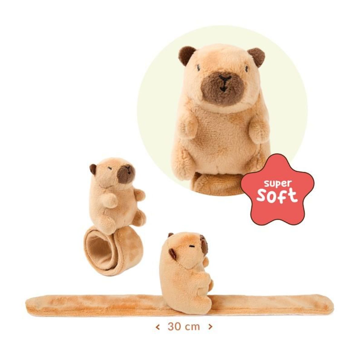 TRENDHAUS® Capybara Plüsch-Snap-Armband - Bunte Kinderkiste