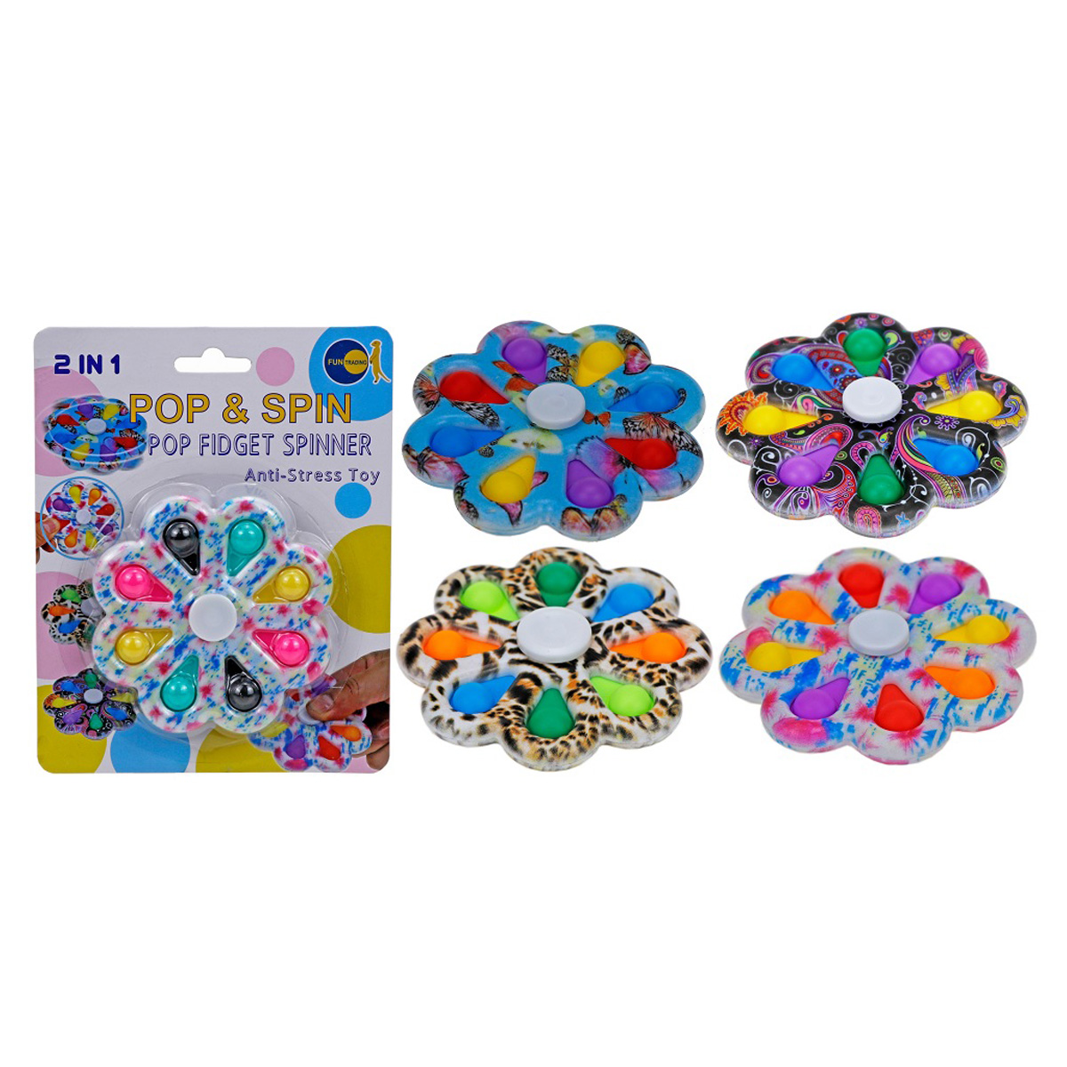 Fun Trading Pop Fidget Spinner - Bunte Kinderkiste