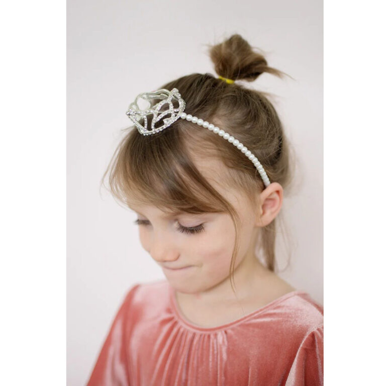 Great Pretenders Haarreif aus Perlen mit Krone - Bunte Kinderkiste